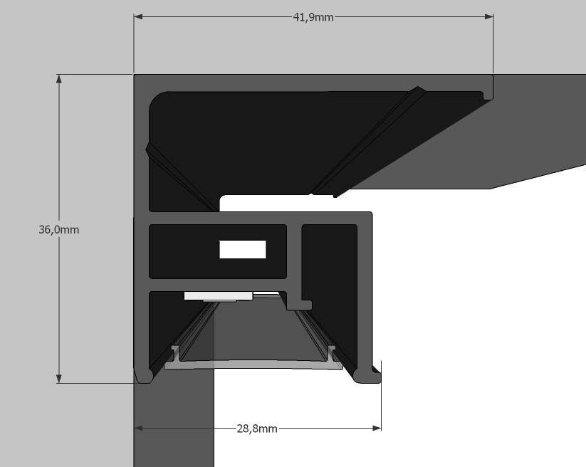 Rail Systems for stretch ceilings' fixation | Apollon Design